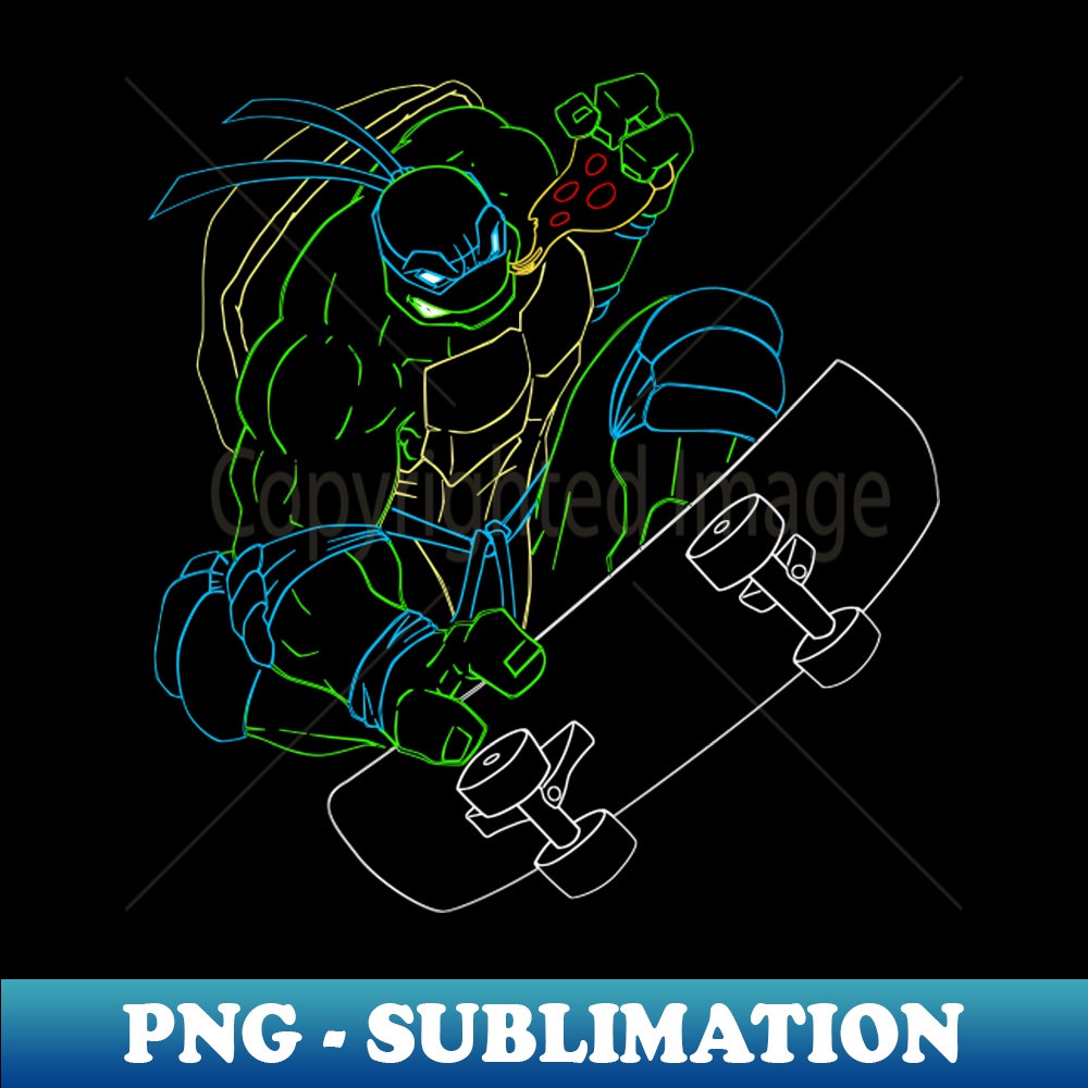 Neon 90s Ninja Turtles - Leonardo - Artistic Sublimation Dig - Inspire ...
