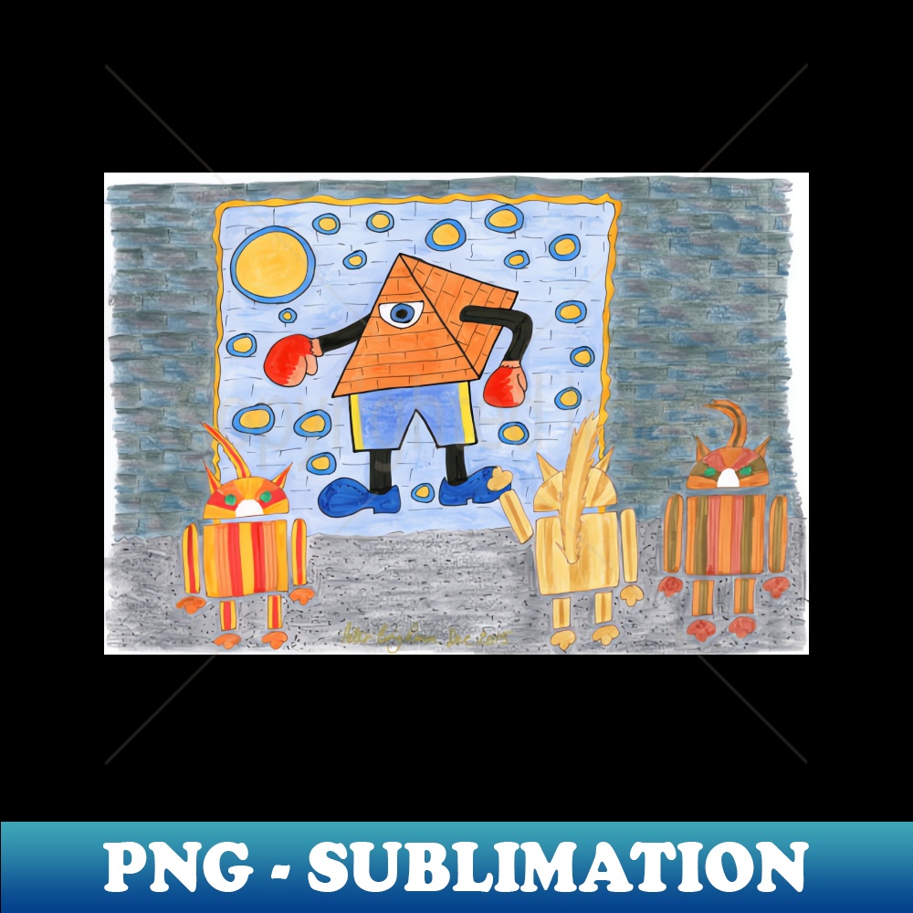 Pyramid Man Graffiti - PNG Transparent Digital Download File - Inspire ...