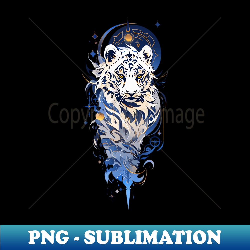A snow leopard and zodiac stars - Elegant Sublimation PNG Do | Inspire ...