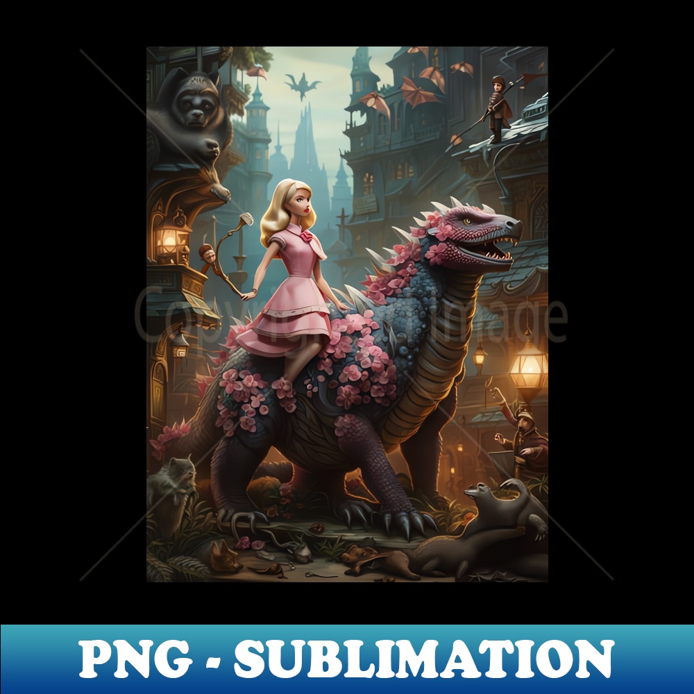 Barbie and Godzilla - Exclusive Sublimation Digital File - P - Inspire ...