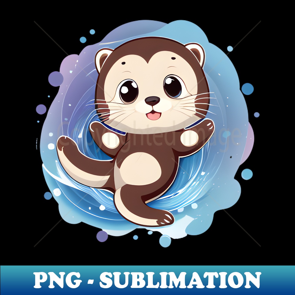 Chibi Kawaii Otter - Exclusive Sublimation Digital File - Ca | Inspire ...