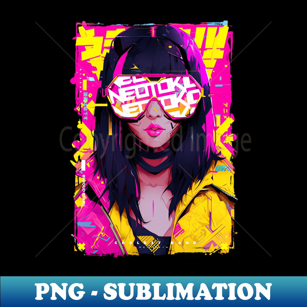 CYBERPUNK OTAKU GIRL Futuristic Anime Manga Hyperpop PROUD - Inspire Uplift