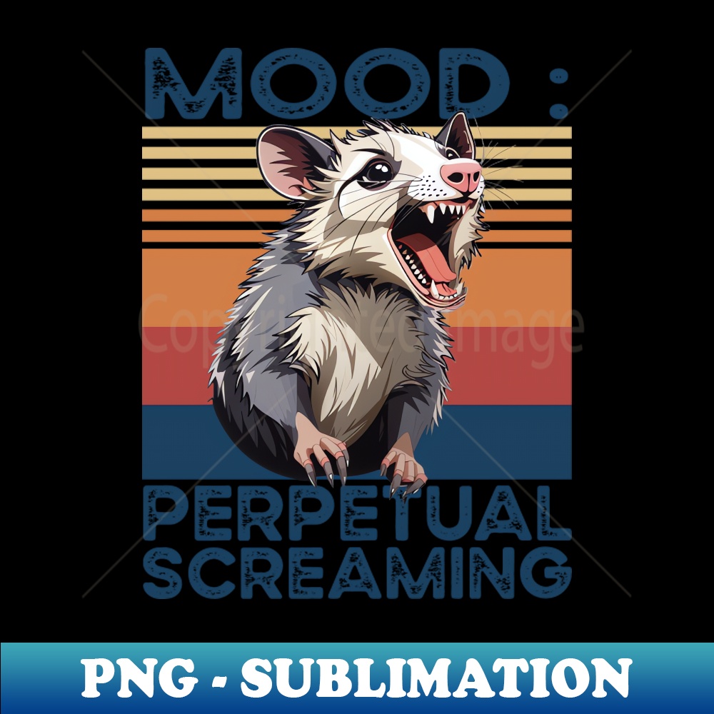 Funny Opossum Mood Perpetual Screaming Possum Panic - High-R - Inspire ...