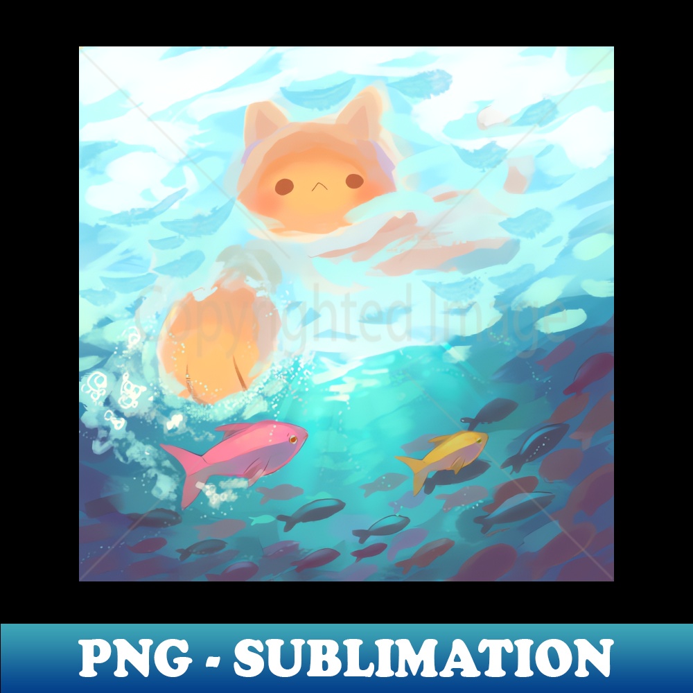 Cat grabbing fish - Exclusive PNG Sublimation Download - Stu | Inspire ...