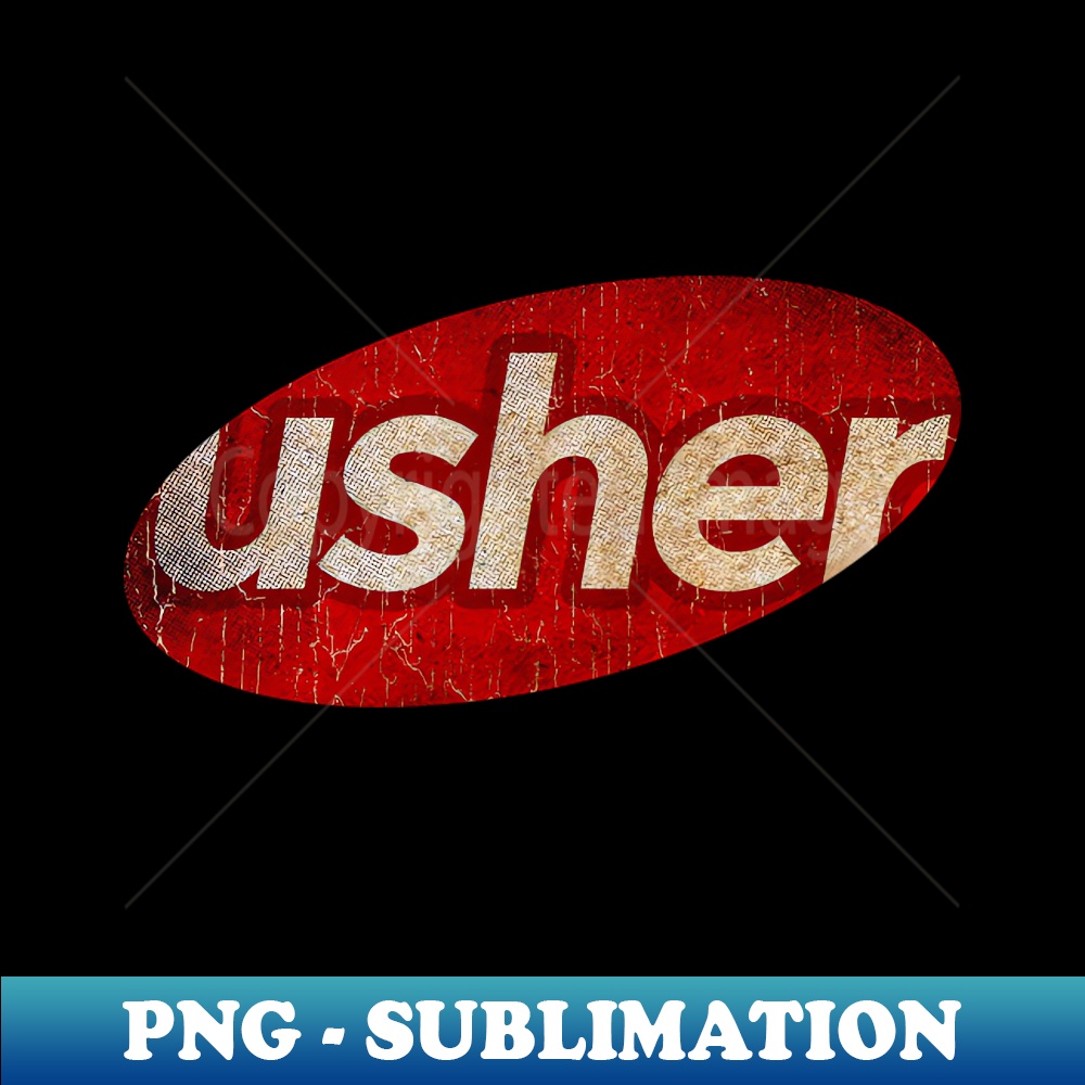Usher - simple red elips vintage - PNG Transparent Sublimati - Inspire ...
