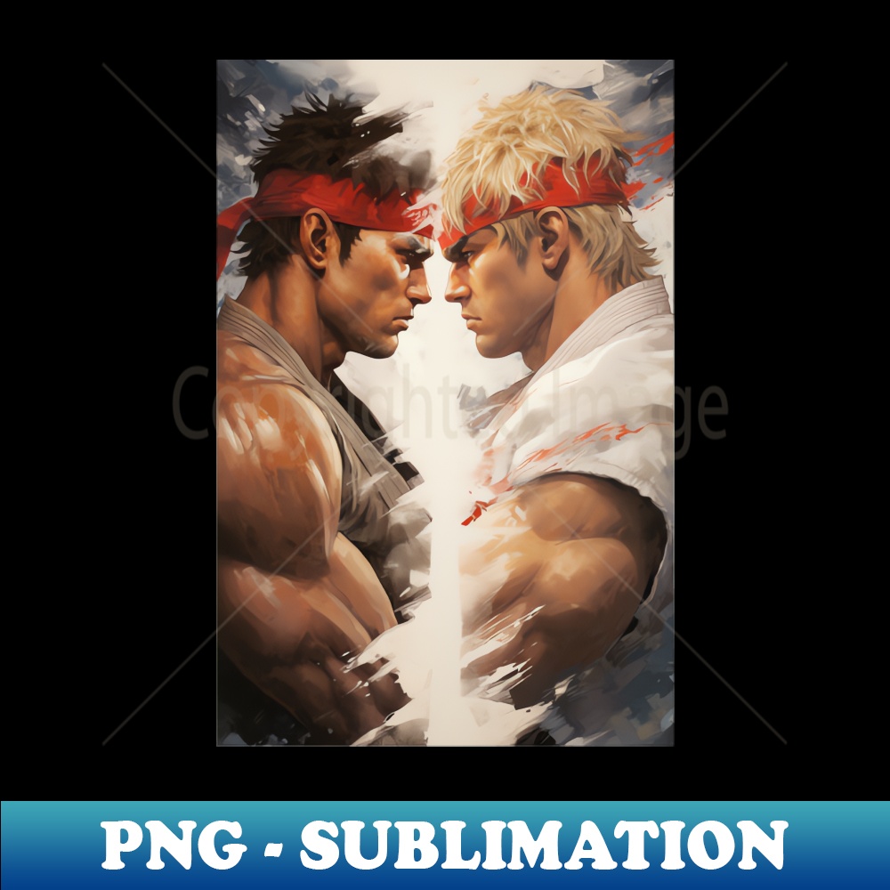 Ken vs Ryu Street Fighter Design - Instant Sublimation Digit - Inspire ...