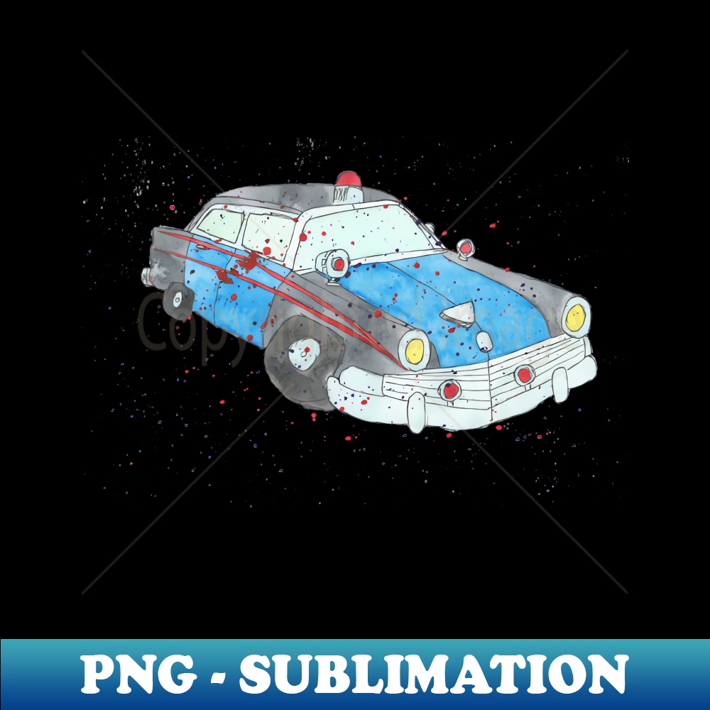 Vintage Police Car Splatter Art - Exclusive PNG Sublimation | Inspire ...
