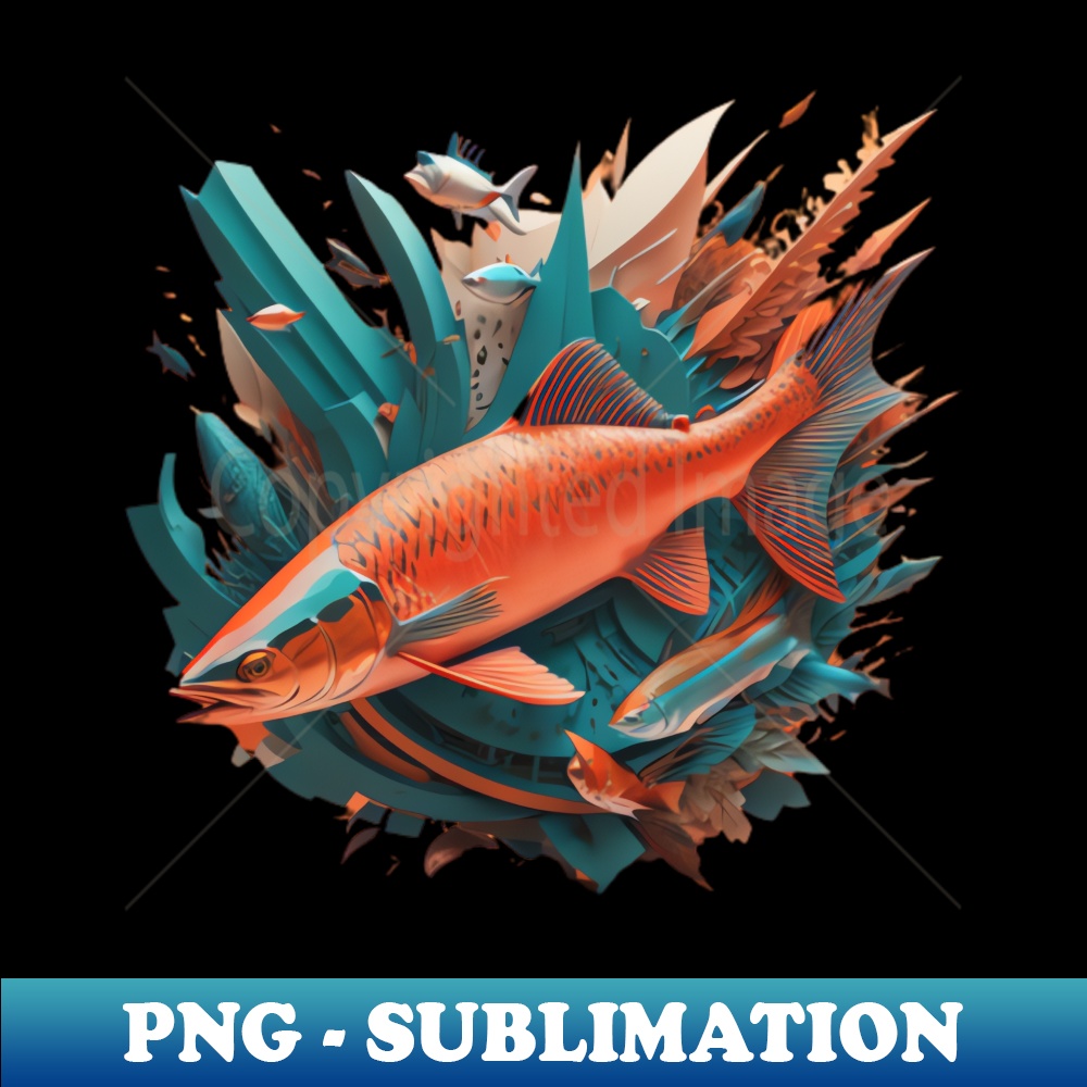 Abstract Salmon Elegance - Digital Sublimation Download File | Inspire ...