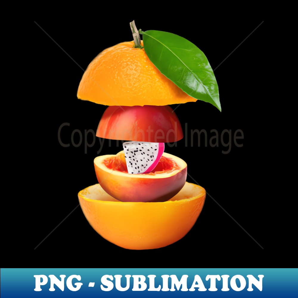 Orange Peach Dragon Fruit Gifts Vegetarian - Exclusive Subli | Inspire ...