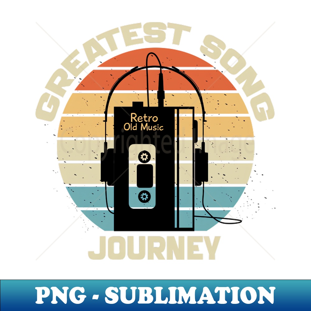 Journey - Retro Walkman - Style - High-Resolution PNG Sublim - Inspire ...