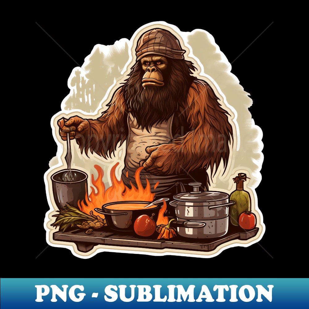 Bigfoot Chef Sasquatch Cooking Food Funny Foodie - Exclusive | Inspire ...