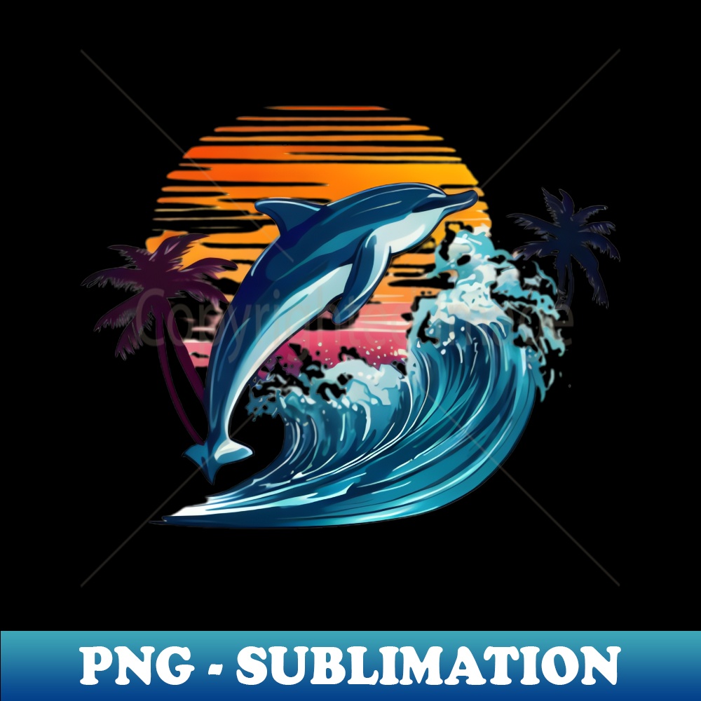 Sunset Dolphin Beach Scene - Professional Sublimation Digita - Inspire ...