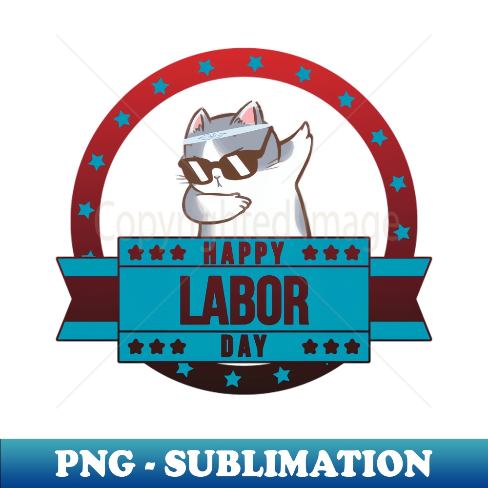 Happy Labor Day Orange Cat - Signature Sublimation PNG File | Inspire ...