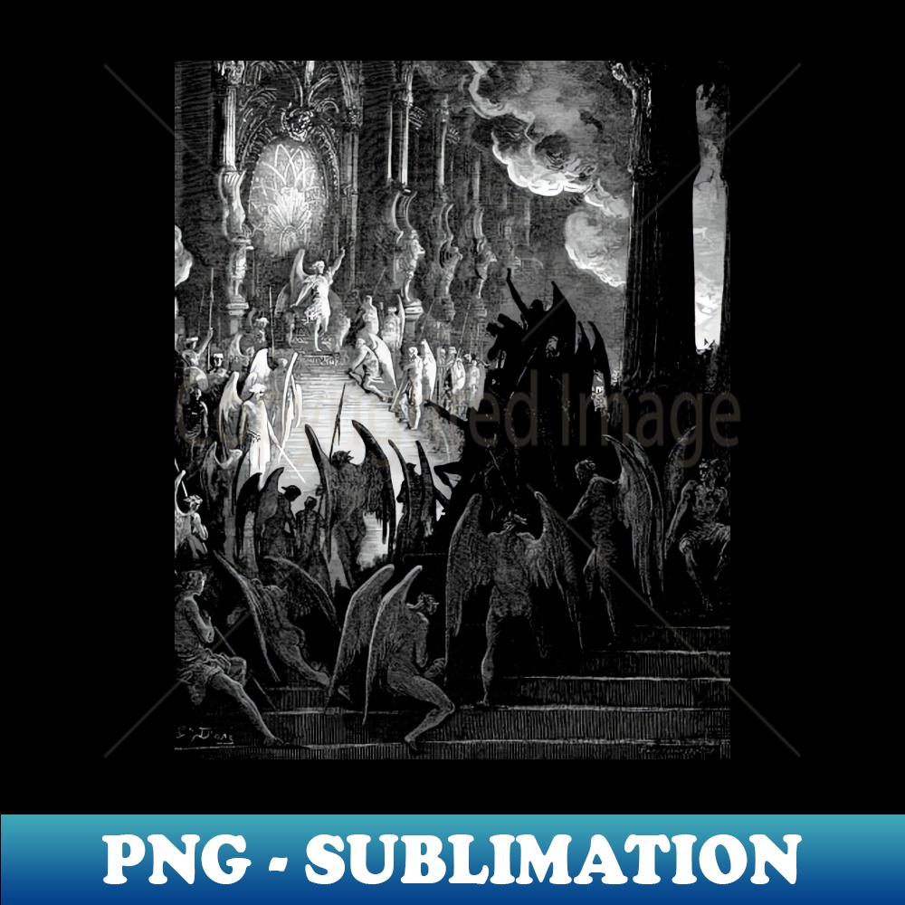 Court of devil Hell dore - Retro PNG Sublimation Digital Dow | Inspire ...