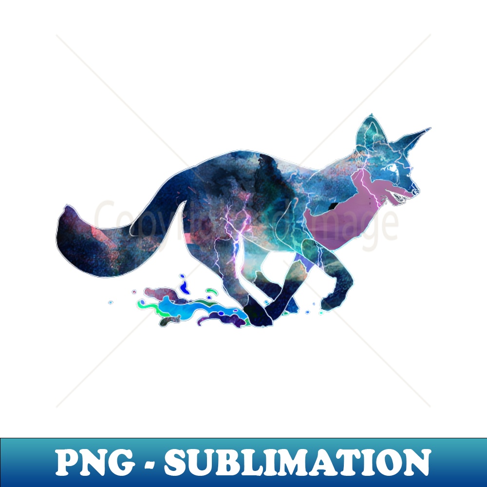Stained Glass Storm Fox - Premium PNG Sublimation File - Per - Inspire ...