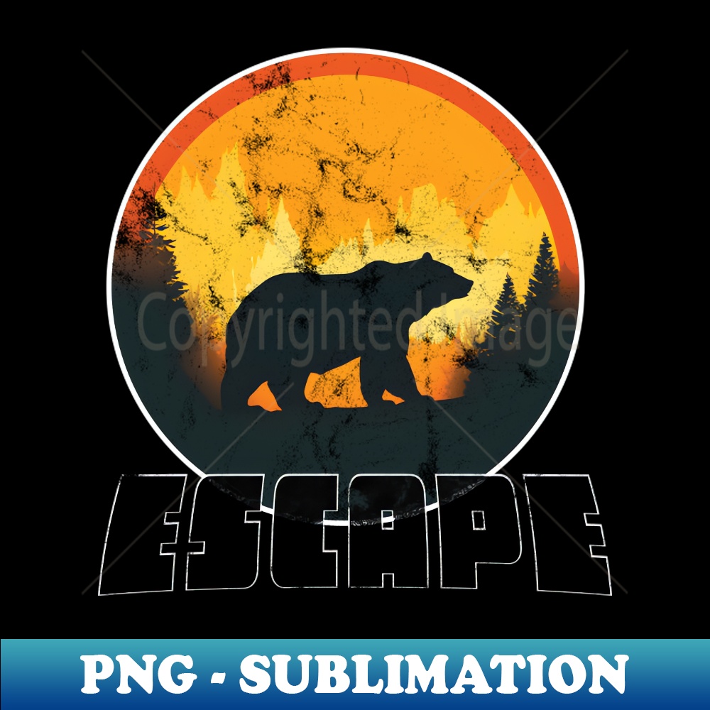 Escape Bear graphic Mountain Shirt Camping T Shirt Travel Sh | Inspire Uplift