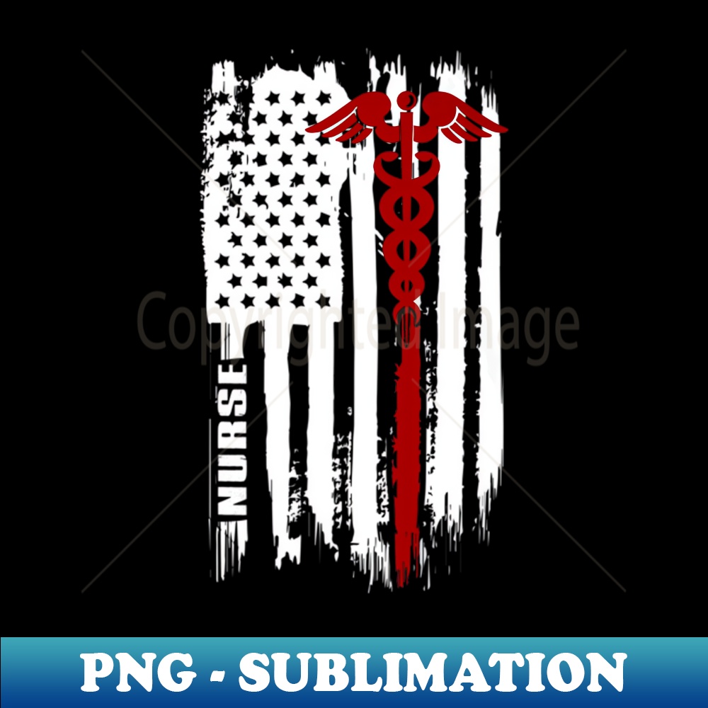 American Flag Nurse Usa Nurses - Instant PNG Sublimation Do | Inspire ...