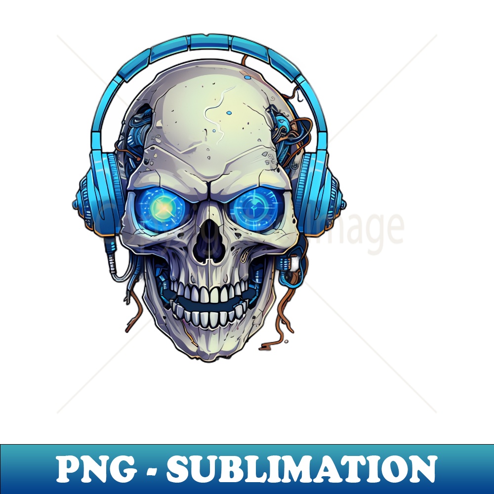 Ethereal Blue Skull Echoes of the Void - High-Resolution PNG | Inspire ...