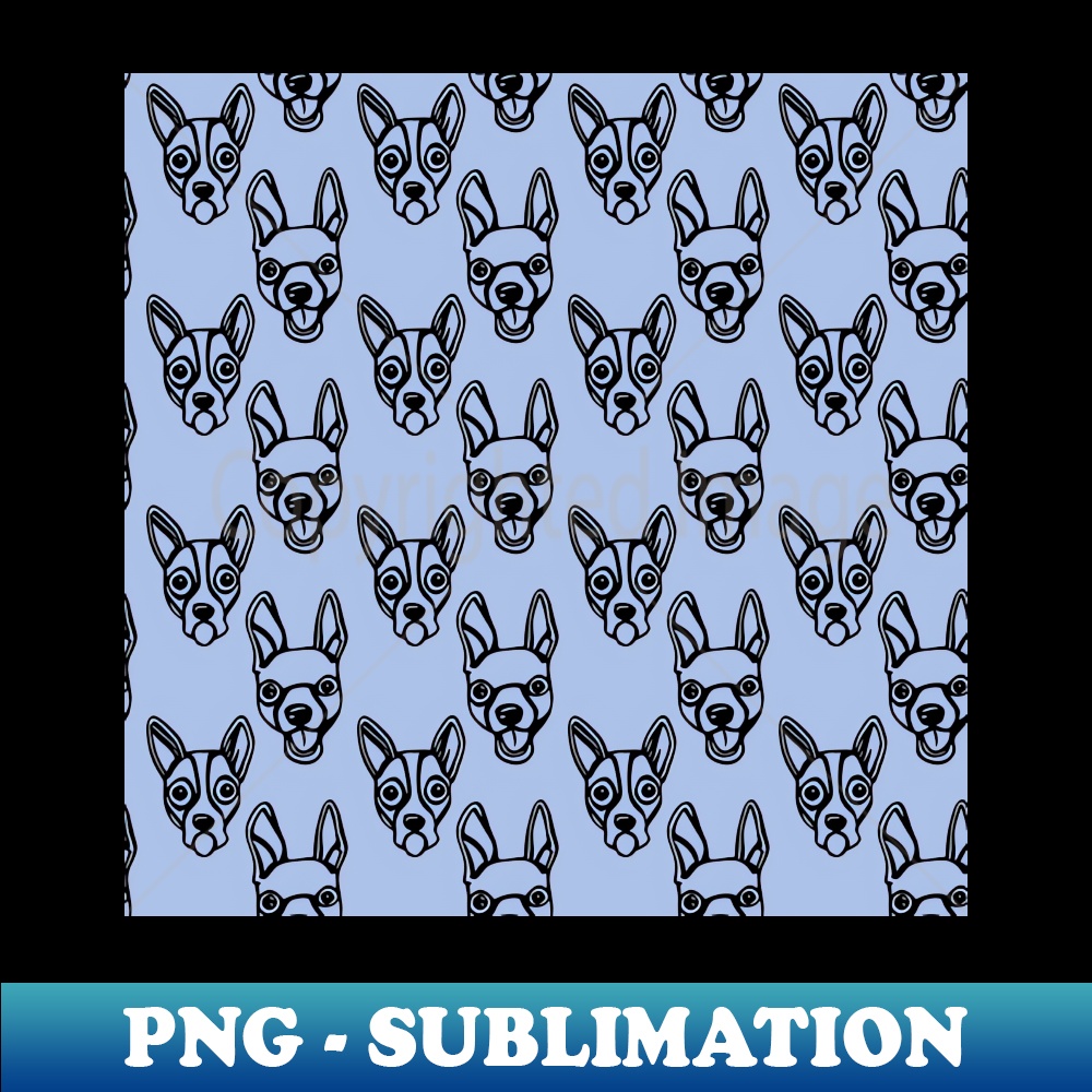 Chihuahua style laughing dog head pattern - PNG Sublimation - Inspire ...