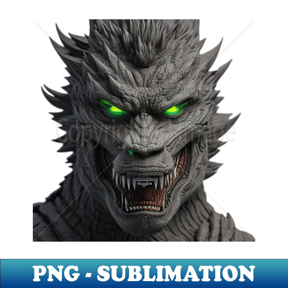 Otherworldly Presence Abstract Outline of Godzilla - Signatu | Inspire ...