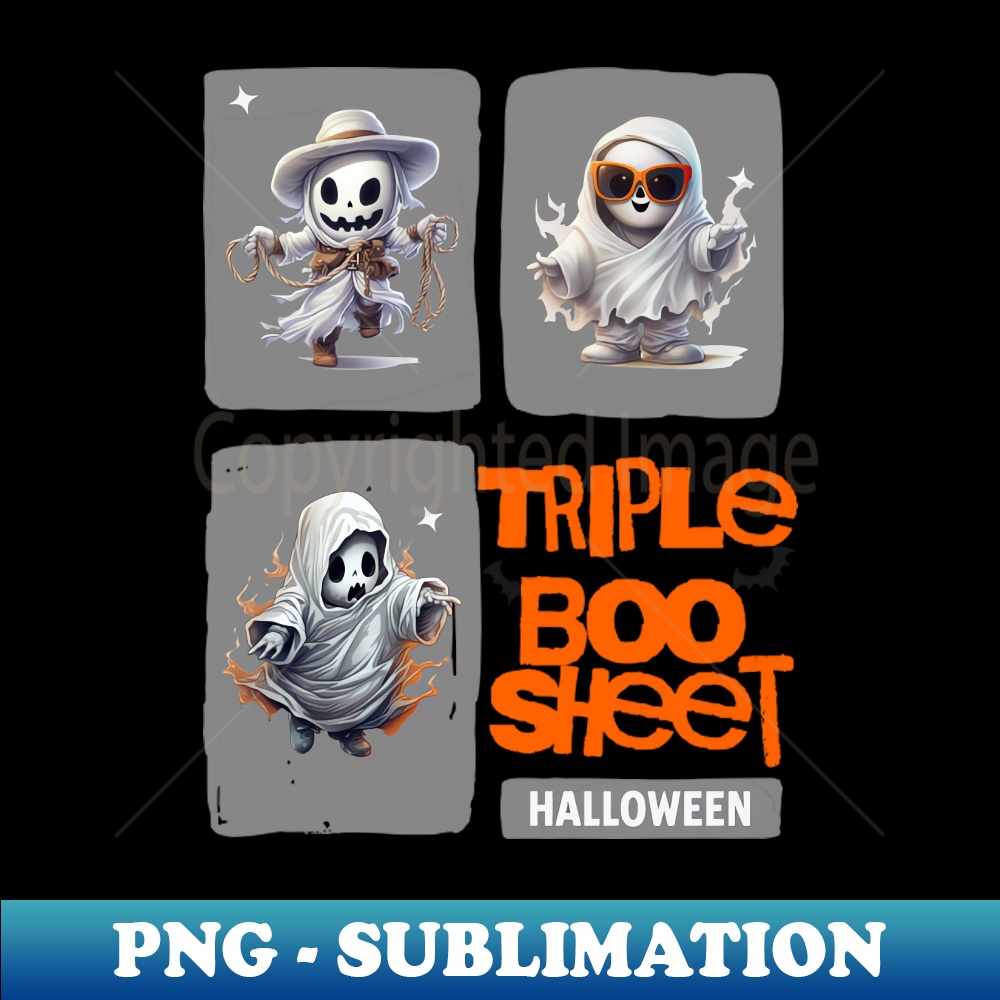 Triple boo sheet halloween cute ghost - Professional Sublima | Inspire ...
