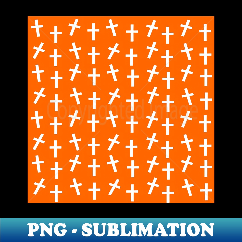 Christian cross Jesus orange Easter pattern - PNG Transparen | Inspire ...