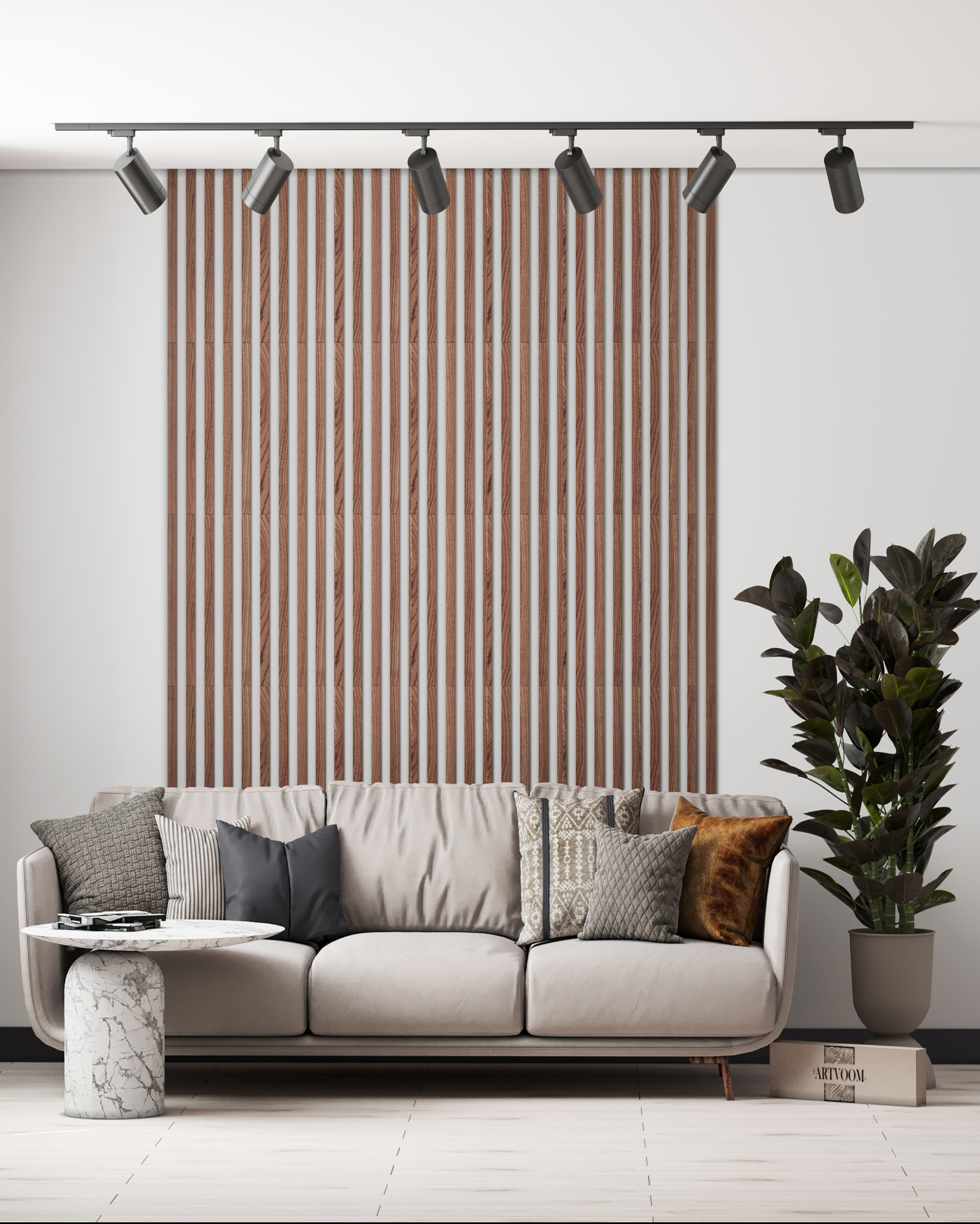 Wood slat wall decor- Wall panelling- Accent wall panels | Inspire Uplift