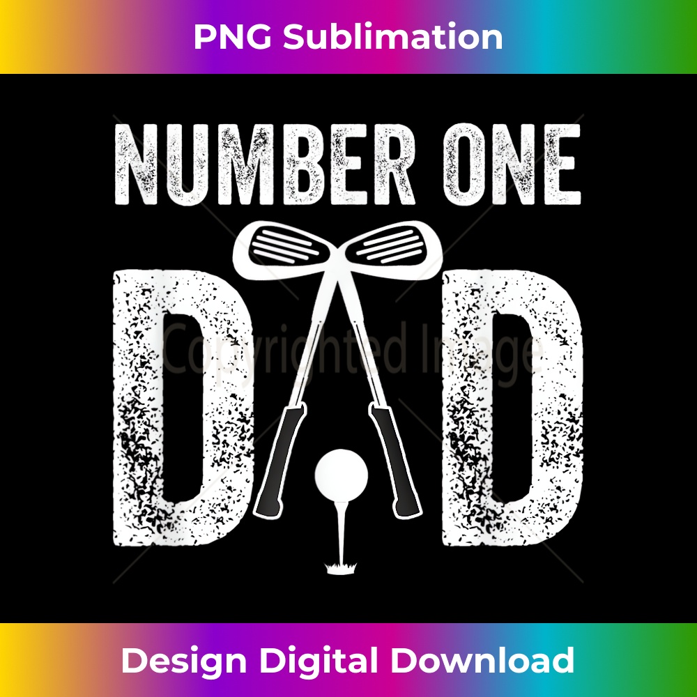 Mens Number One Golf Dad for Men Vintage Text Fathers Day - | Inspire ...