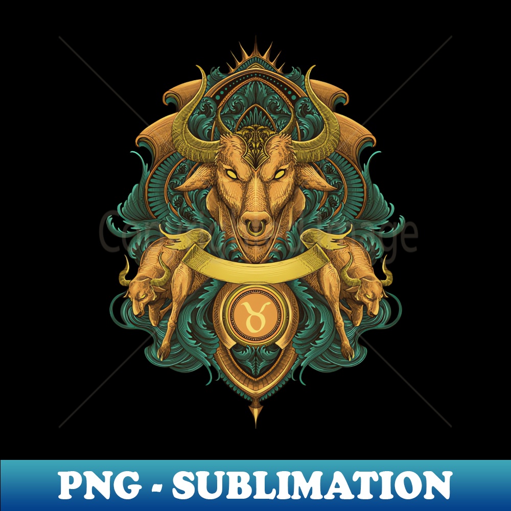 Taurus Engraving Art - Aesthetic Sublimation Digital File - | Inspire ...