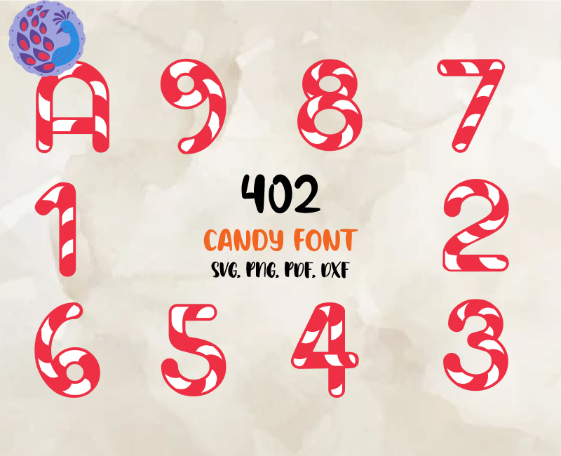 Candy Font Svg Png Pdf Dxf, Modern Font, Fonts For Cricut, B | Inspire ...