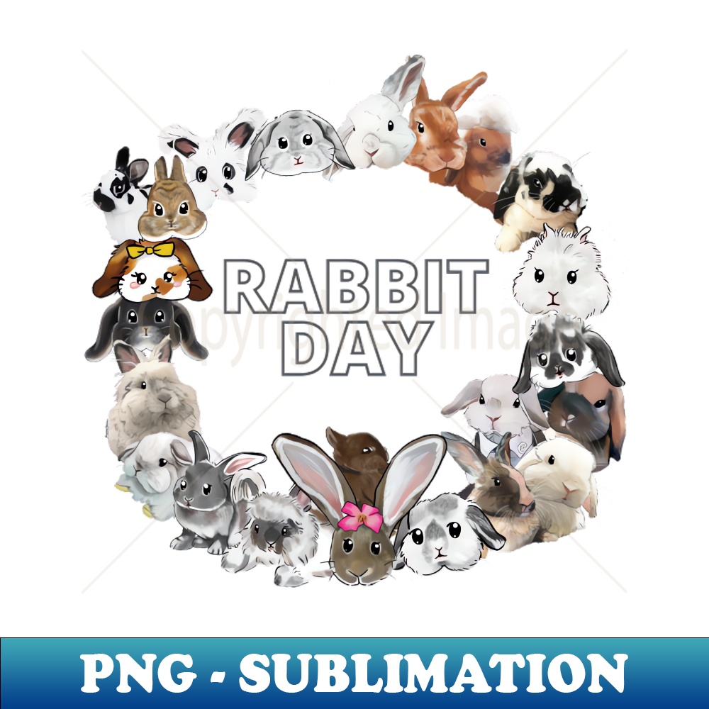 Circle Rabbit Day Bunniesmee - Professional Sublimation Dig - Inspire ...