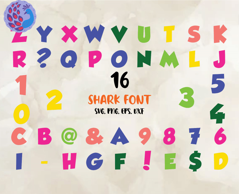 Shark Font Svg Png Pdf Dxf Alphabet, Modern Font, Fonts For - Inspire ...