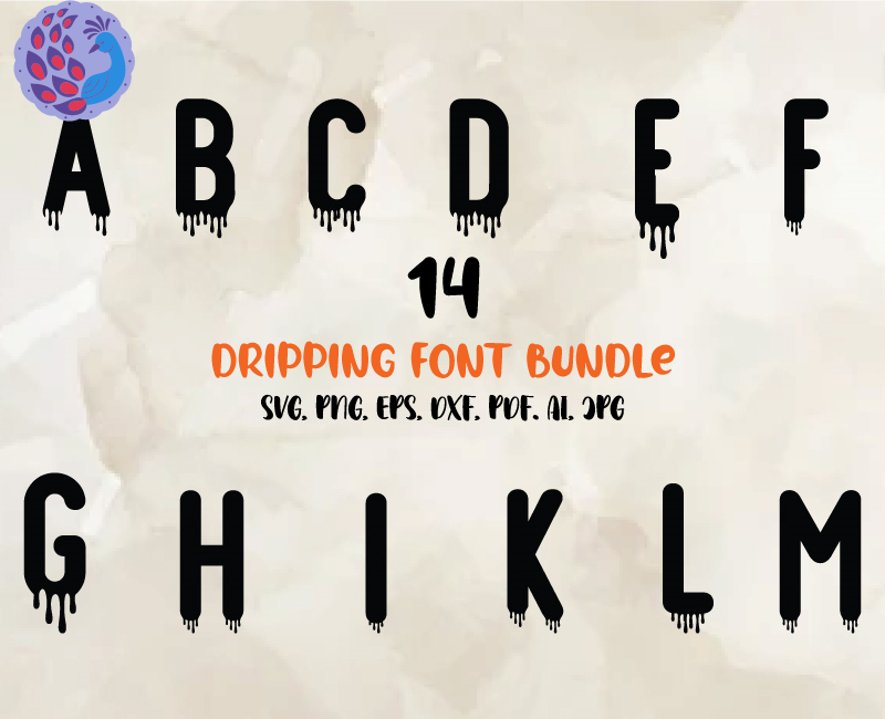 Dripping Font, Modern Font, Fonts For Cricut, Beauty Font, F | Inspire ...