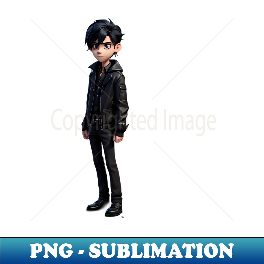 Cartoon Goth Boy - Elegant Sublimation PNG Download - Bring | Inspire ...