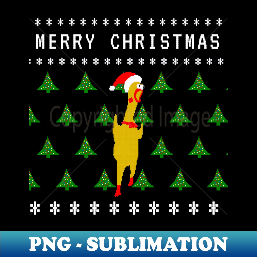 Christmas Pixel Art Ugly Sweater with Rubber Chicken - Insta | Inspire ...