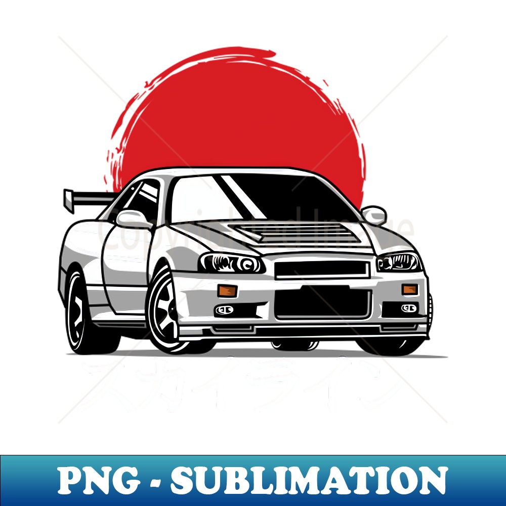 NISSAN SKYLINE GTR R34 - PNG Transparent Sublimation Design | Inspire ...