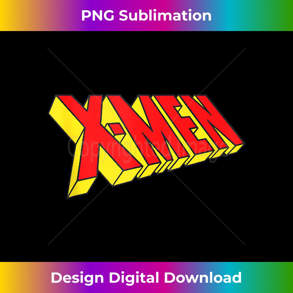 Marvel X-Men Original Red And Yellow Slanted Logo Tank Top - | Inspire ...