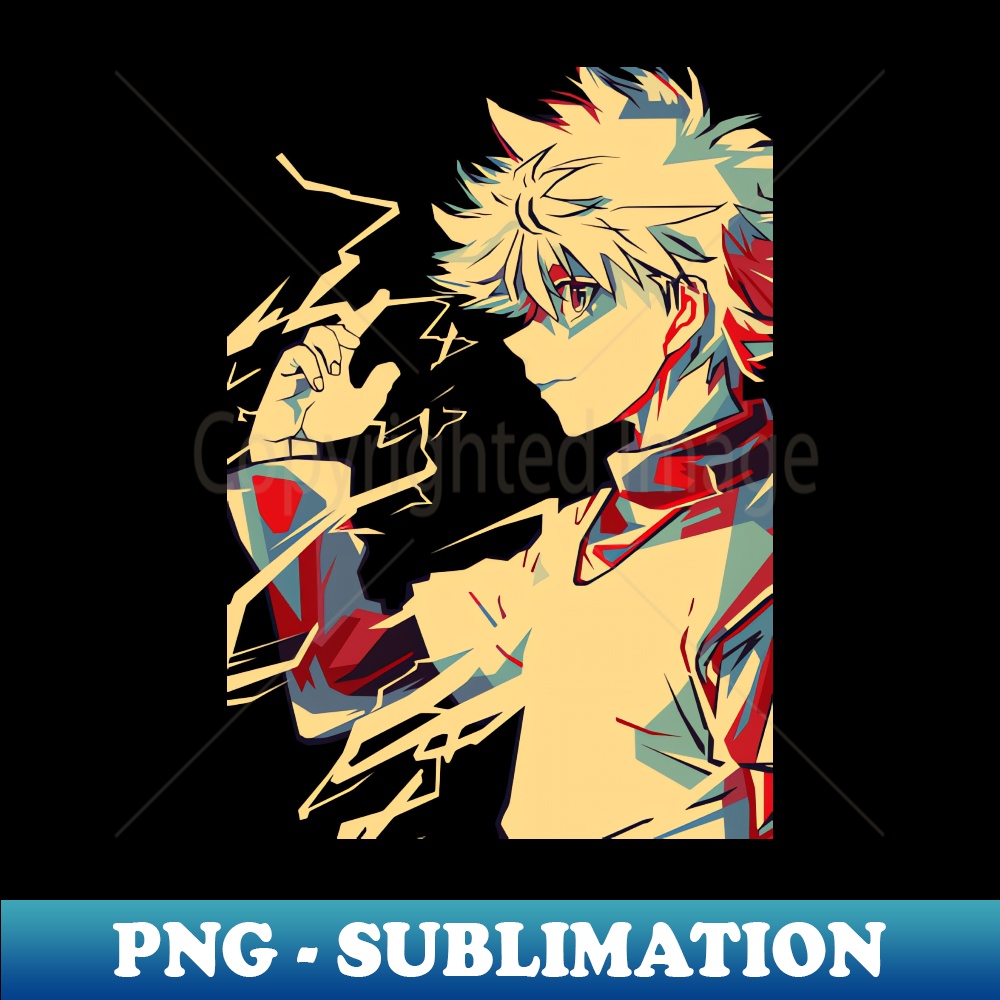Killua Zoldyck Retro Art - Special Edition Sublimation PNG F - Inspire ...