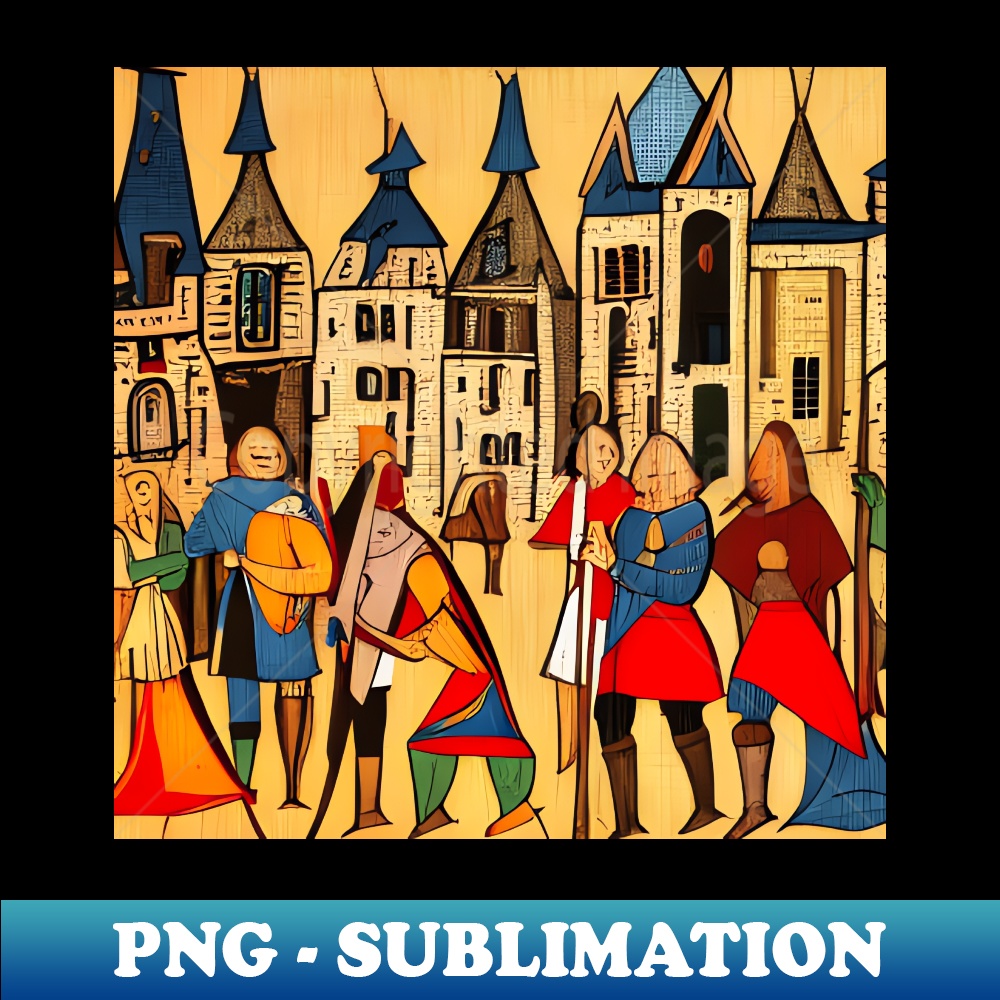 Antique Tapestry of Medieval History - Instant Sublimation D | Inspire ...