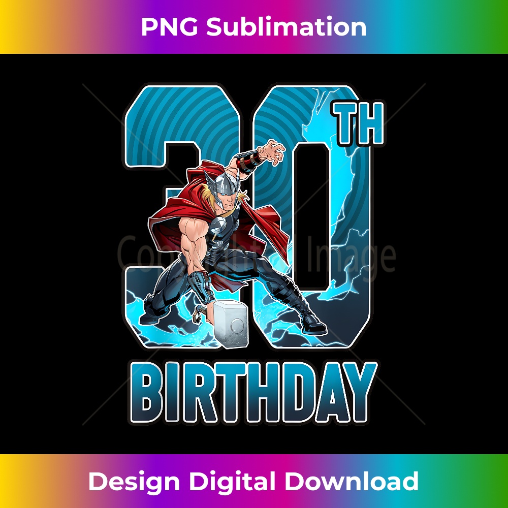Marvel Thor 30th Birthday Action Portrait Tank To - Artisana | Inspire ...