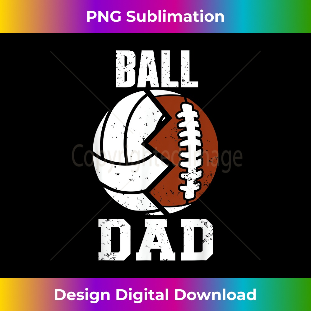 Mens Ball Dad Funny Volleyball Football Dad - Crafted Sublim | Inspire ...