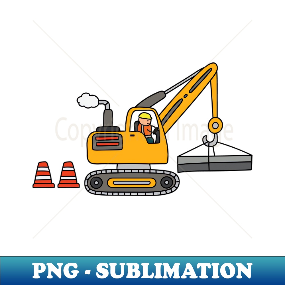 Kids drawing construction set crane machine carrying pillars | Inspire ...