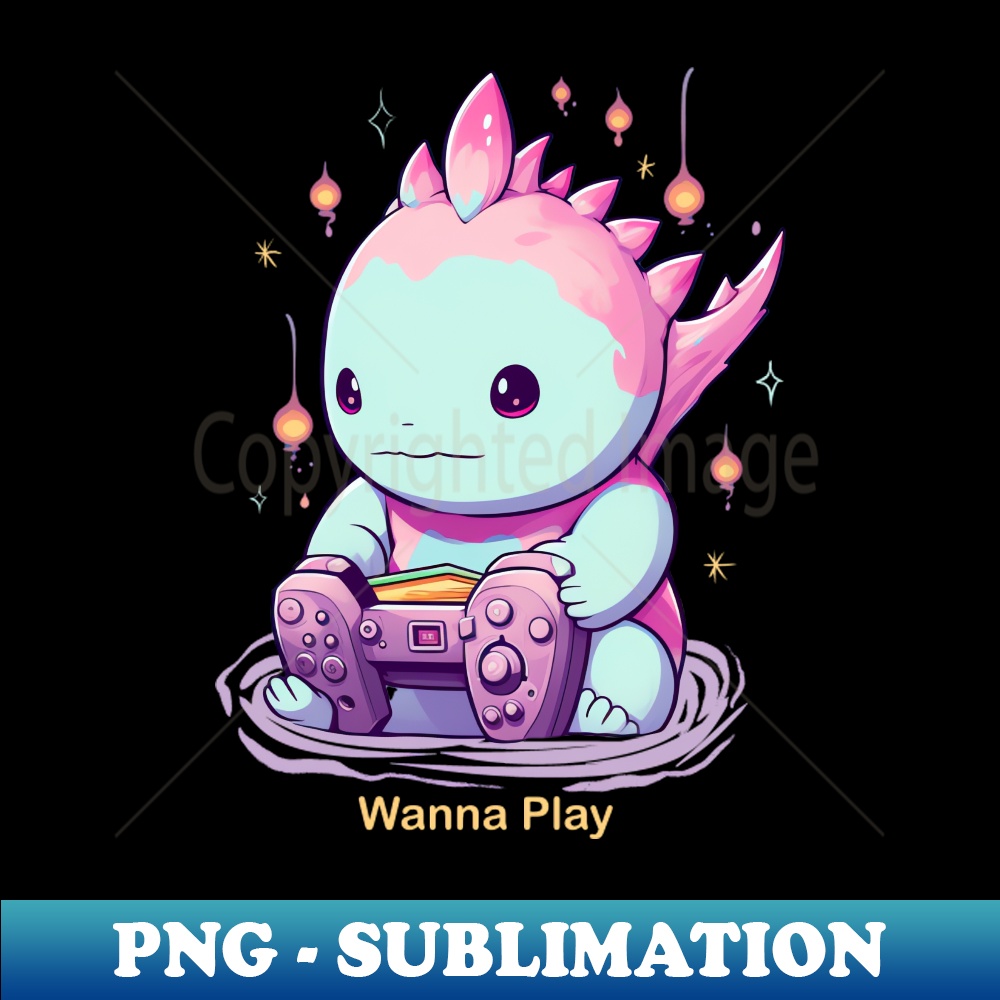 Gaming Axolotl - Creative Sublimation PNG Download - Enhance - Inspire ...
