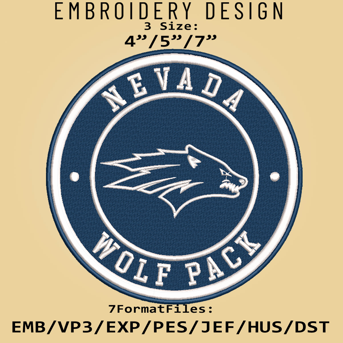 NCAA Logo Nevada Wolf Pack, Embroidery design, Embroidery Fi | Inspire ...