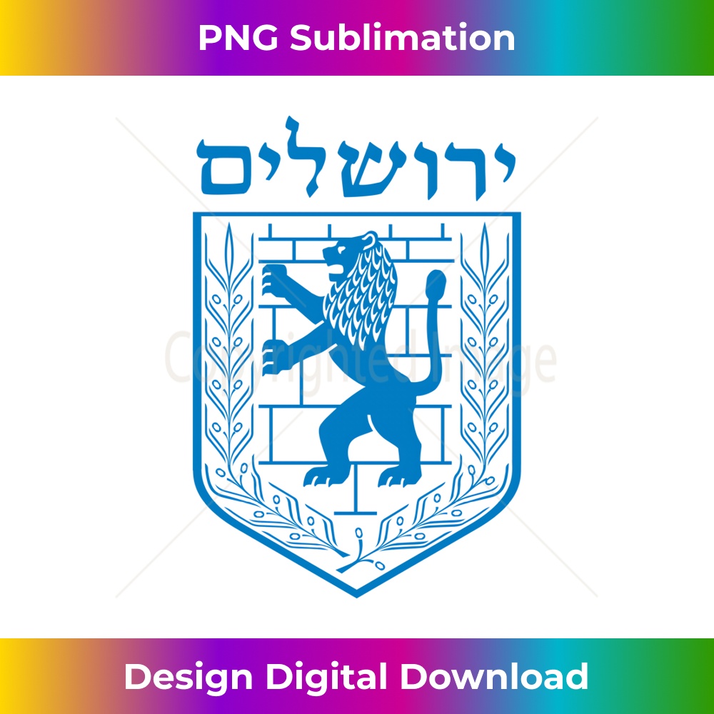 Jerusalem Israel Coat Of Arms Yerushalayim Hebrew Symbol Lon | Inspire ...
