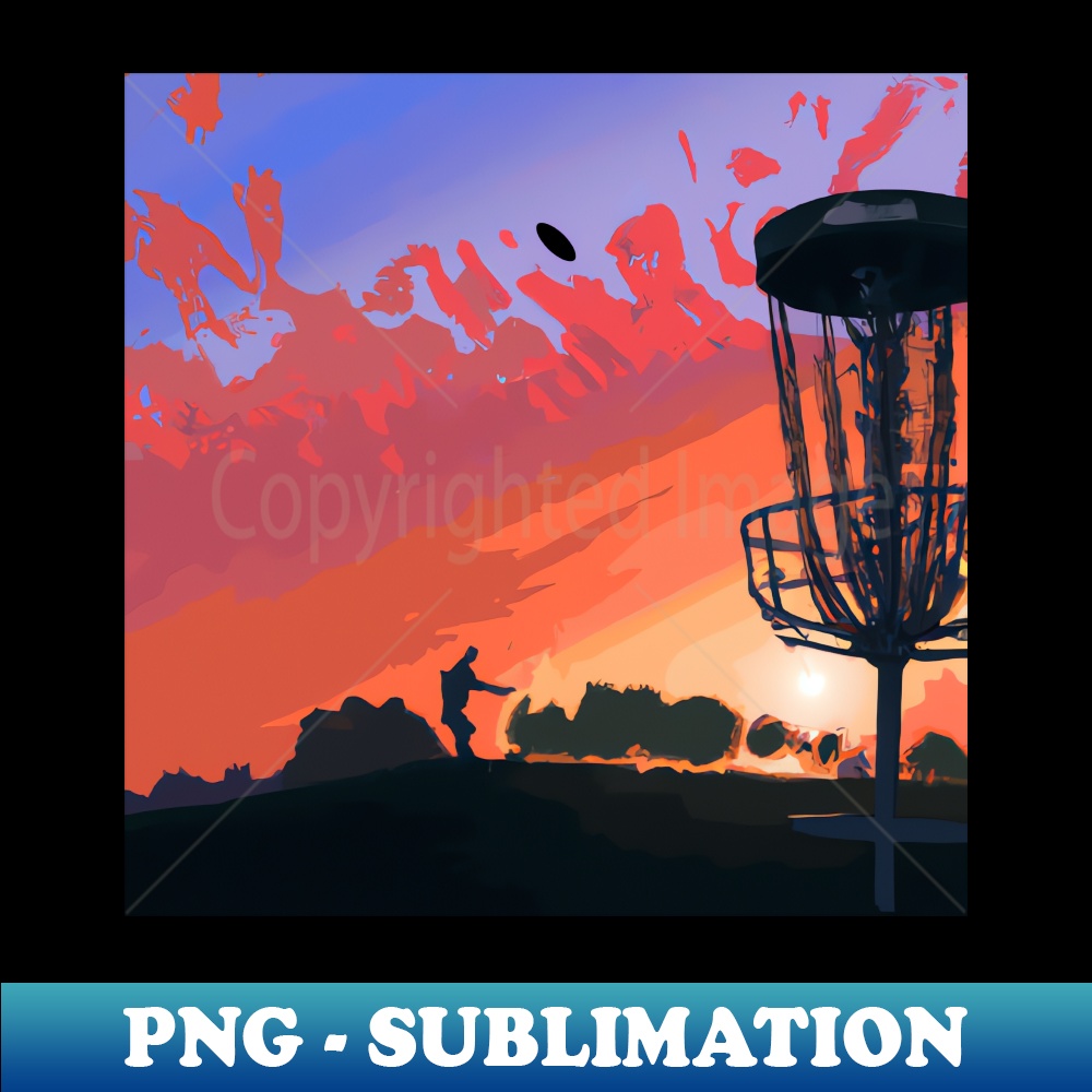Disc Golf Against a Reddish Sunrise - Signature Sublimation | Inspire ...