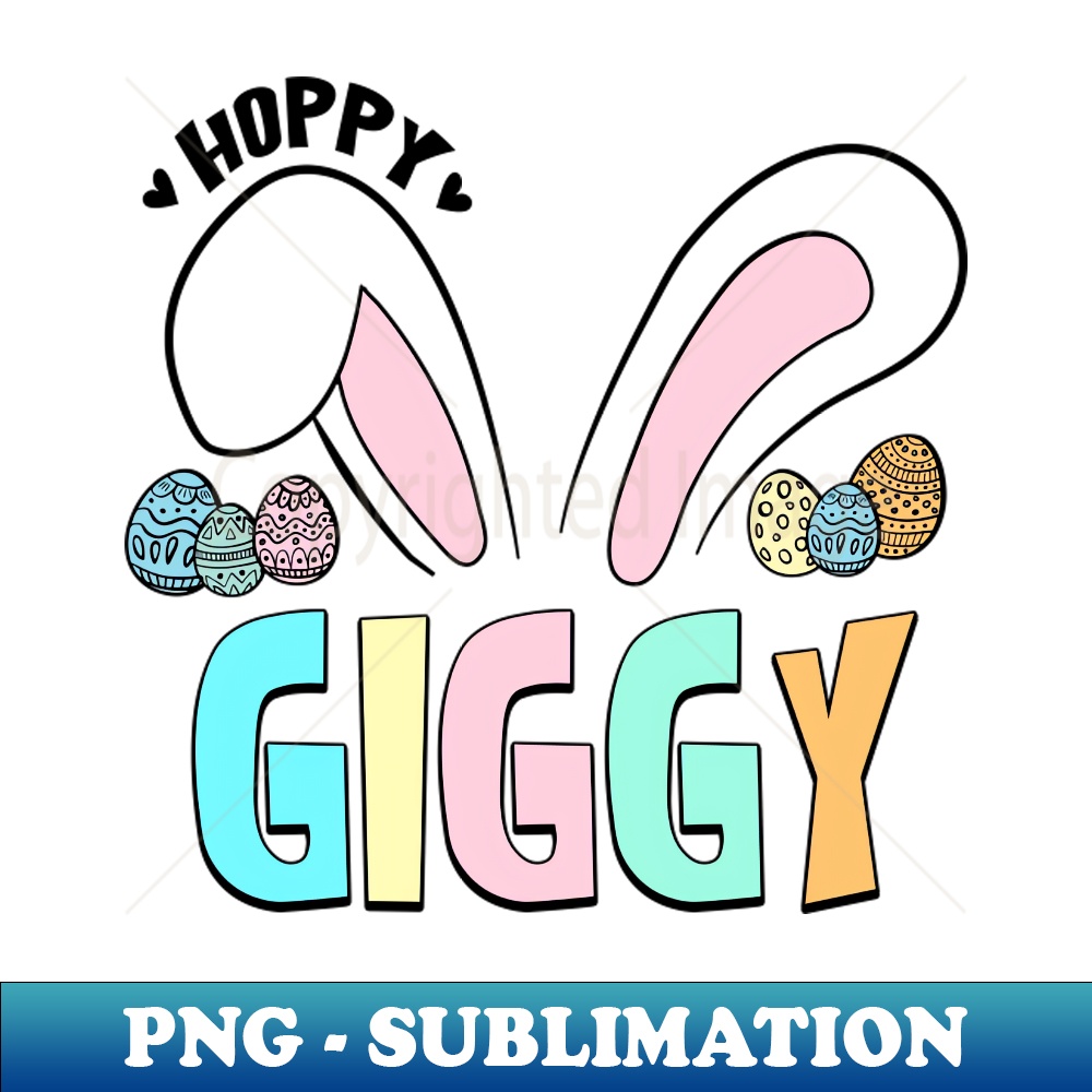 Hoppy Giggy Easter Bunny Ears - Digital Sublimation Download | Inspire ...