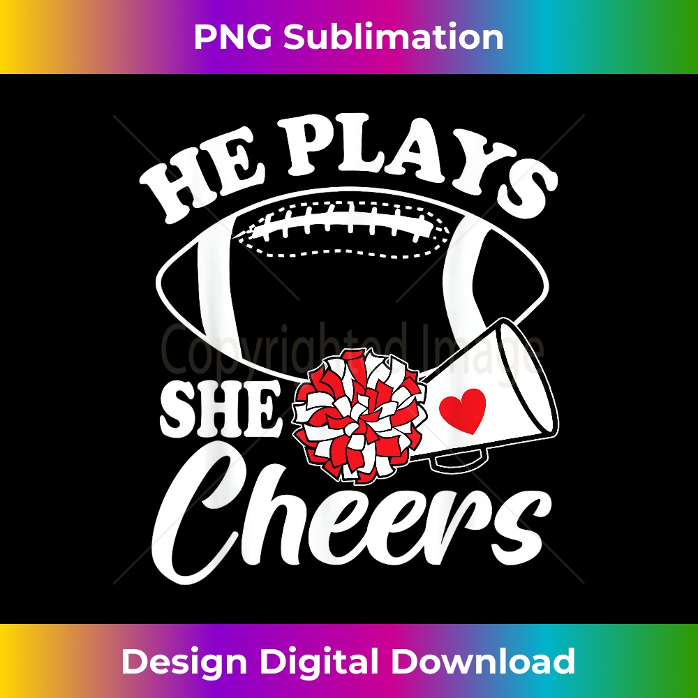 He Plays She Cheers Football Son Cheerleader Daughter - Craf | Inspire ...