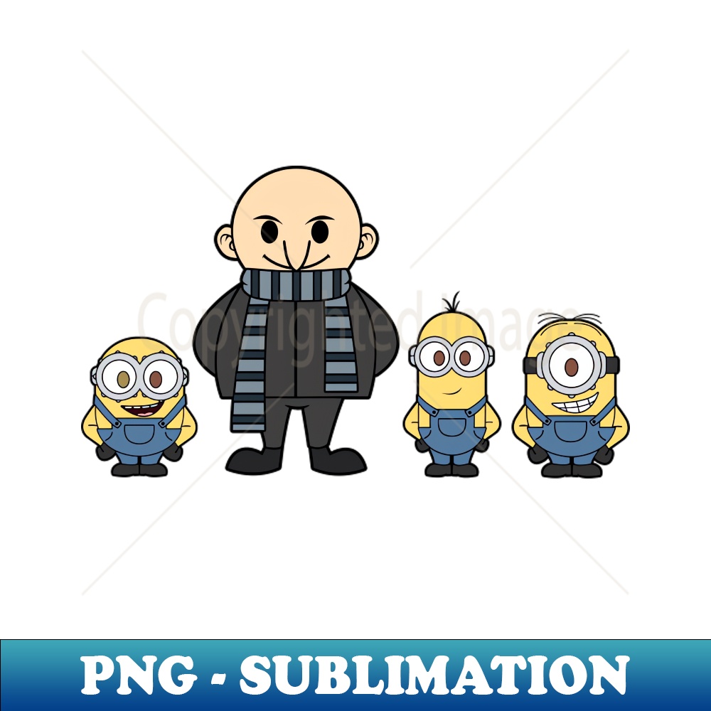 Gru and Minions Chibi - Sublimation-Ready PNG File - Unleash | Inspire ...