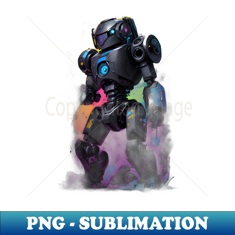 Colorful Robot - Instant PNG Sublimation Download - Boost Yo | Inspire ...